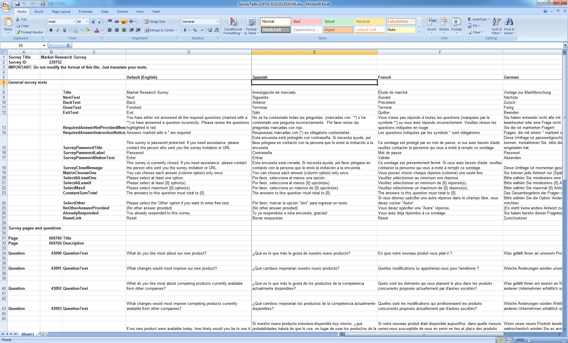 Excel Survey Template With Option Buttons Survey Spreadsheet Template
