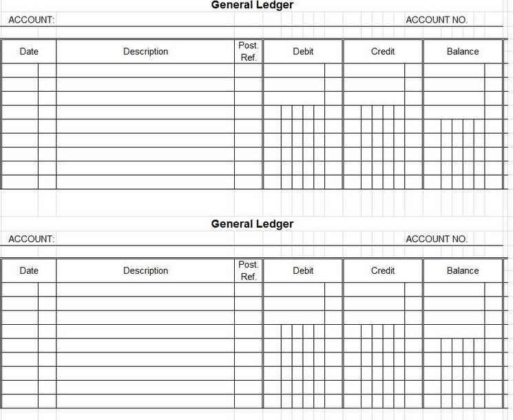 Excel Accounting Templates General Ledger Spreadsheet Templates For Business Accounting 