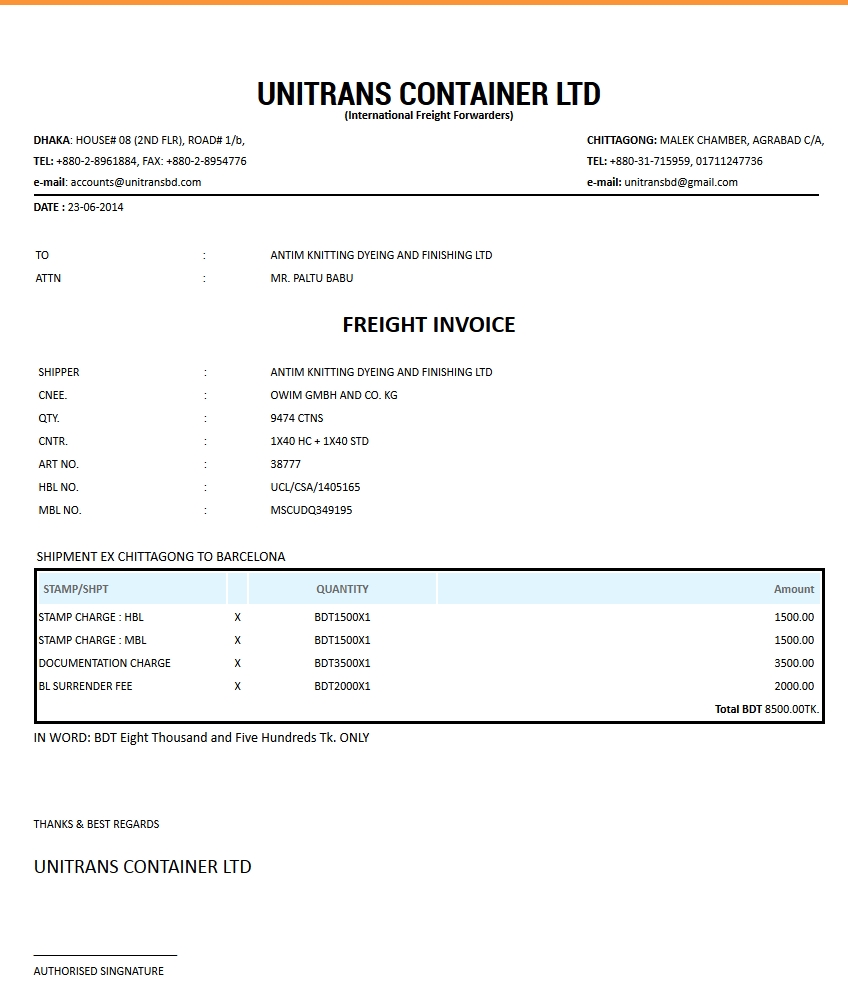 Trucking Invoice Template Spreadsheet Templates For Busines Trucking Invoice Pdf Trucking