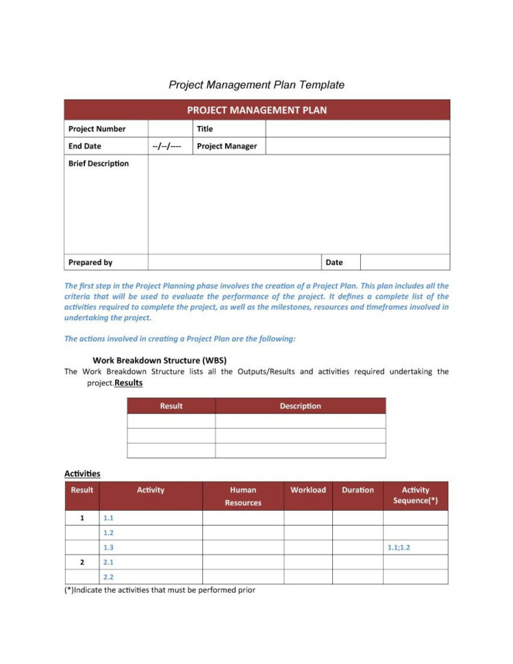 Project Management Plan Templates Example Of Spreadshee Project Management Plan Example Pdf 