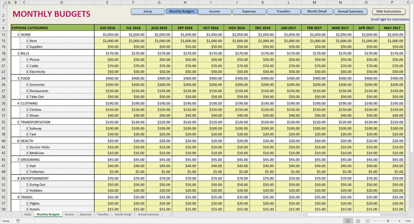 Monthly Budget Planner Excel India BEST HOME DESIGN IDEAS
