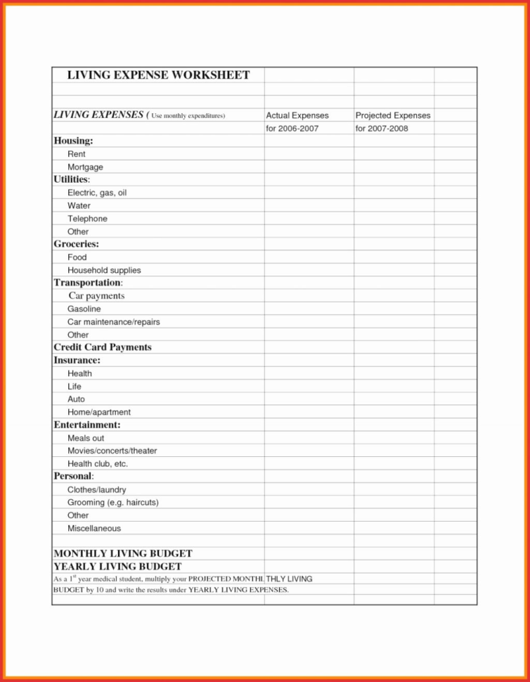 Apartment Expenses Spreadsheet Printable Spreadshee Apartment Expenses 