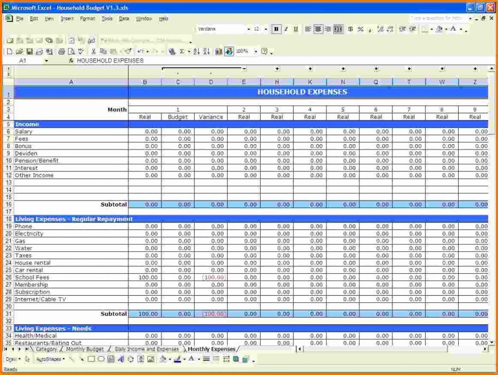 Budget Spreadsheet Excel Uk Within Budget Excel Template Simple 