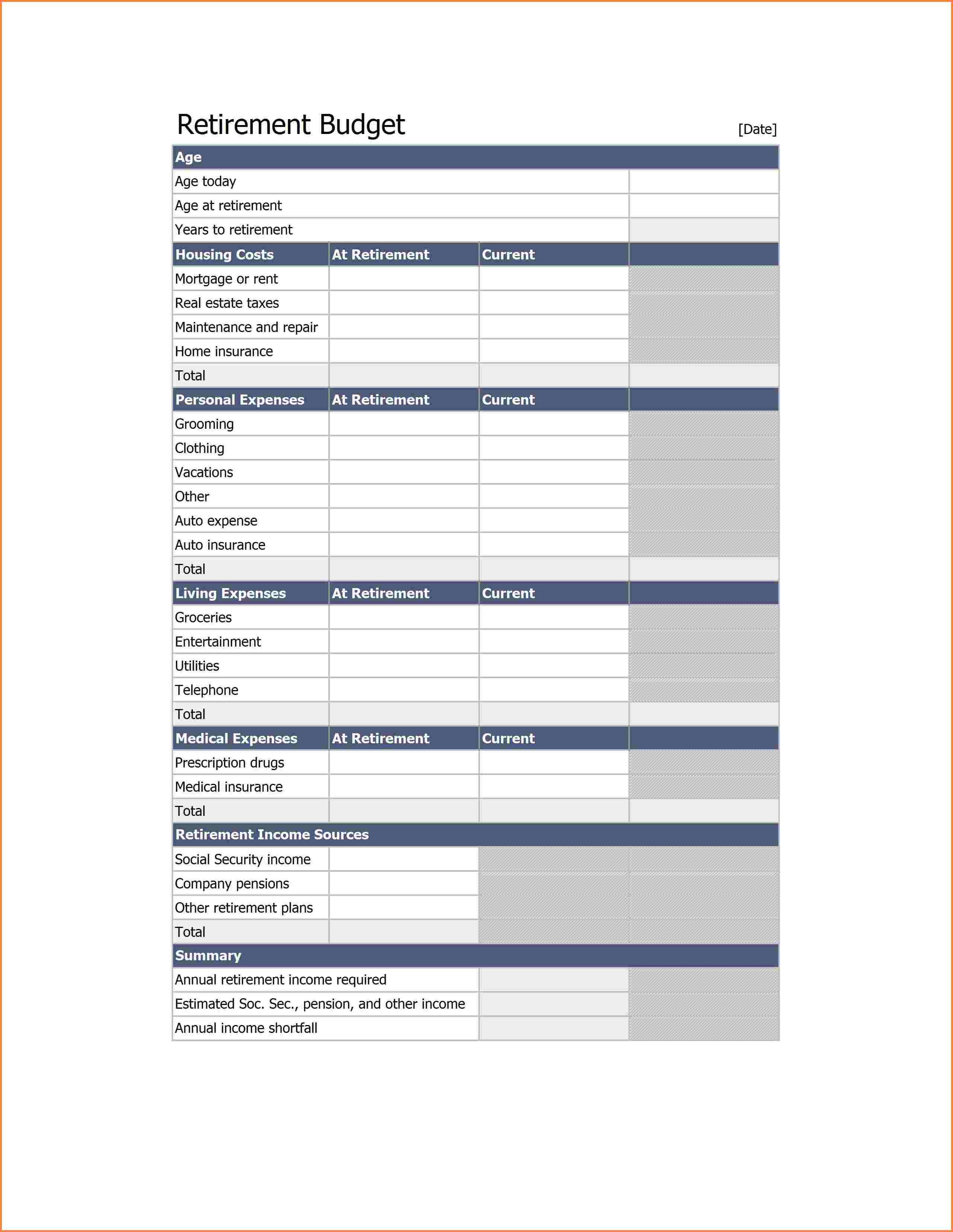 Canada Retirement Planning Spreadsheet Spreadsheet Downloa Retirement 