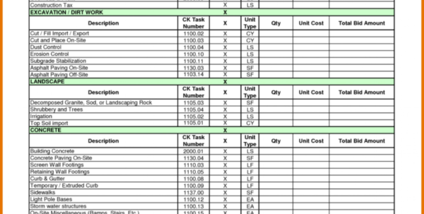 Contractor Spreadsheet Inside 001 Template Ideas Contractor Bid ... Contractor Spreadsheet Inside 001 Template Ideas Contractor Bid ...