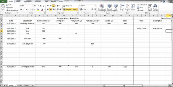 Double Entry Bookkeeping Excel Spreadsheet Free Spreadsheet Downloa Double Entry Accounting 