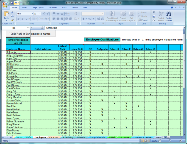 Driver Schedule Spreadsheet Spreadsheet Downloa driver schedule spreadsheet.