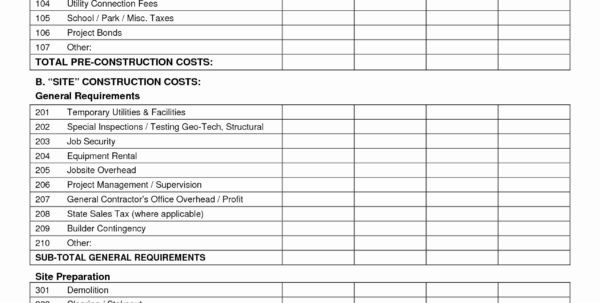 Excavation Estimating Spreadsheet Spreadsheet Downloa Excavation