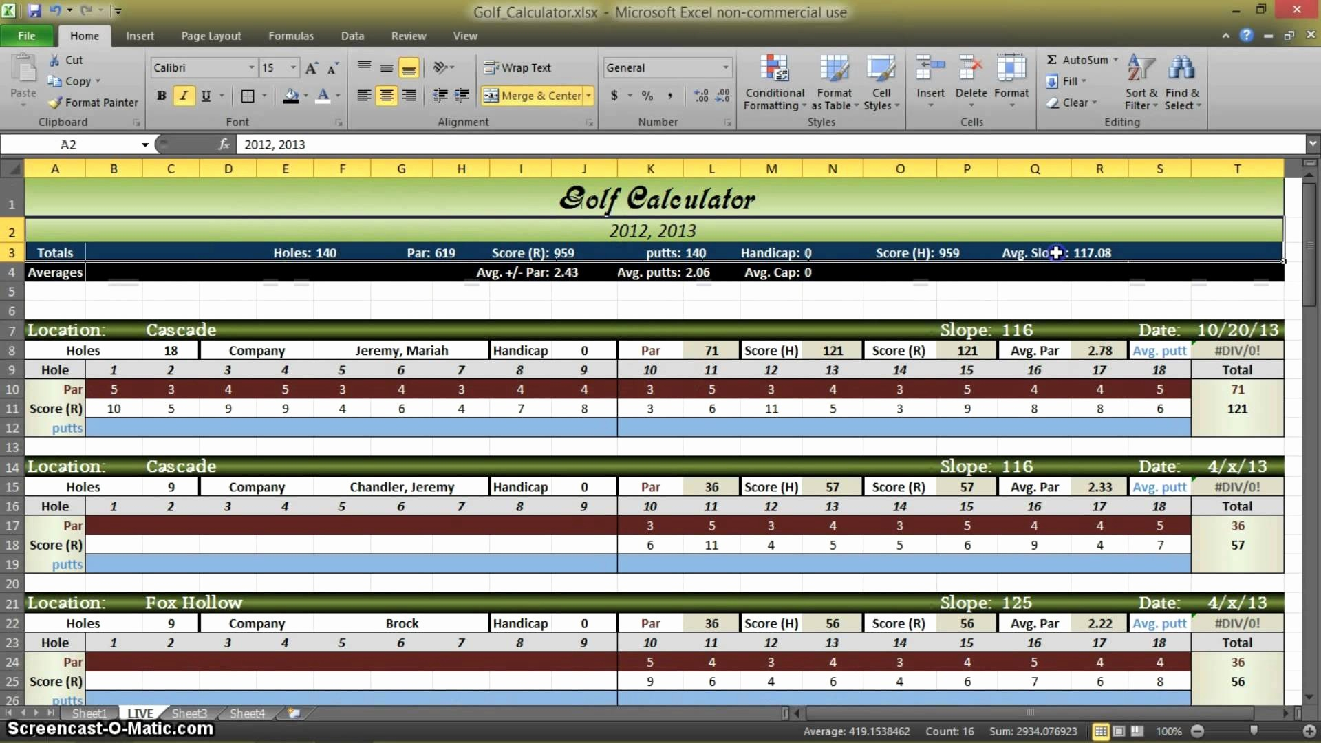 Golf Pairings Spreadsheet Google Spreadshee Golf Pairings Spreadsheet 