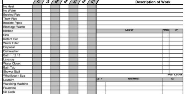Plumbing Estimating Excel Spreadsheet Spreadsheet Downloa Plumbing