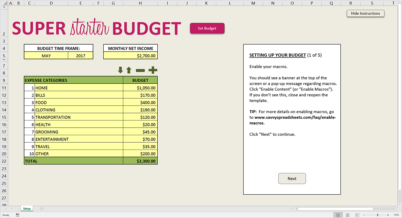 Setting Up A Personal Budget Spreadsheet Spreadsheet Downloa Setting Up 