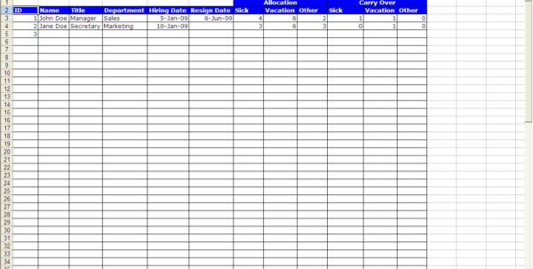 Sickness Absence Recording Spreadsheet Spreadsheet Downloa sickness absence recording spreadsheet.