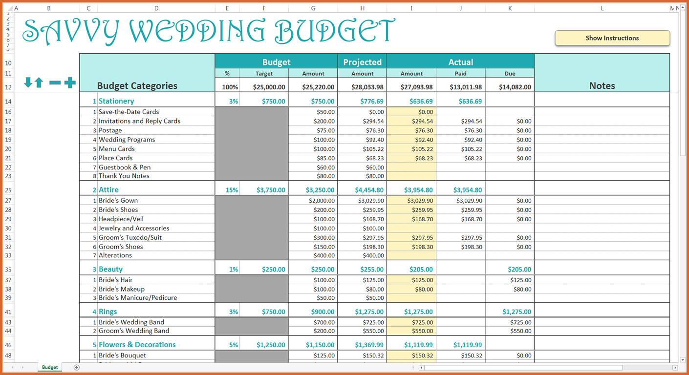 Wedding Budget Excel Spreadsheet Uk Payment Spreadshee Wedding Budget 