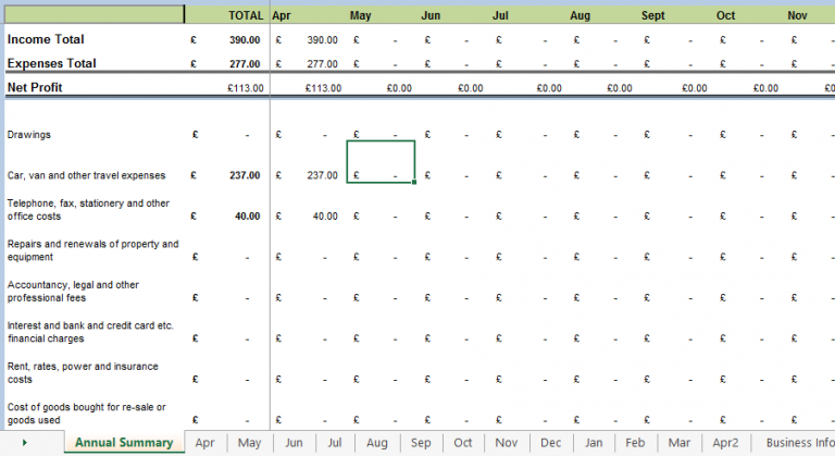 Simple Accounting Spreadsheet Template — db-excel.com