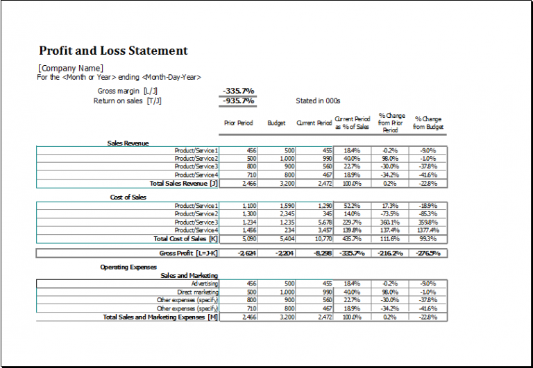 Quarterly Income Statement Template — db-excel.com