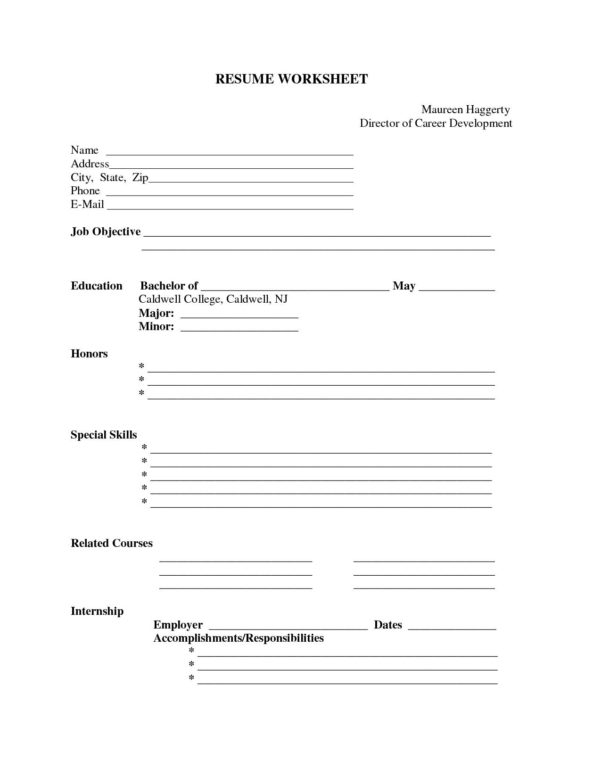 Blank Worksheet Templates For Teacher — db-excel.com