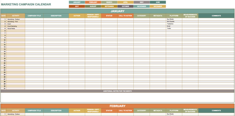 Marketing Spreadsheet Template — db-excel.com