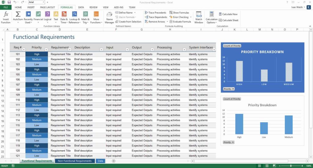 Business Requirements Excel Template Db excel Business Requirements Excel Template Db excel