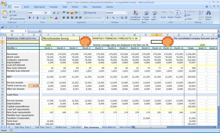 cash flow template excel microsoft — db-excel.com