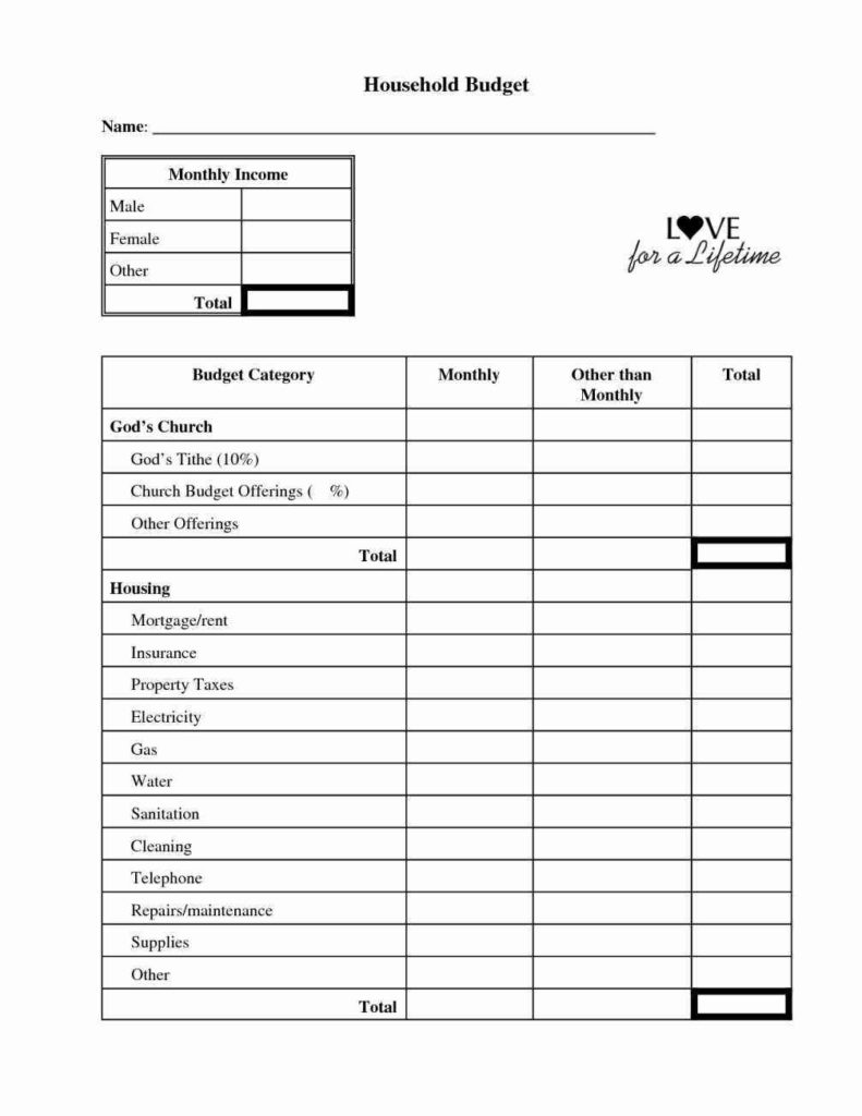 Church Budget Example Db excel