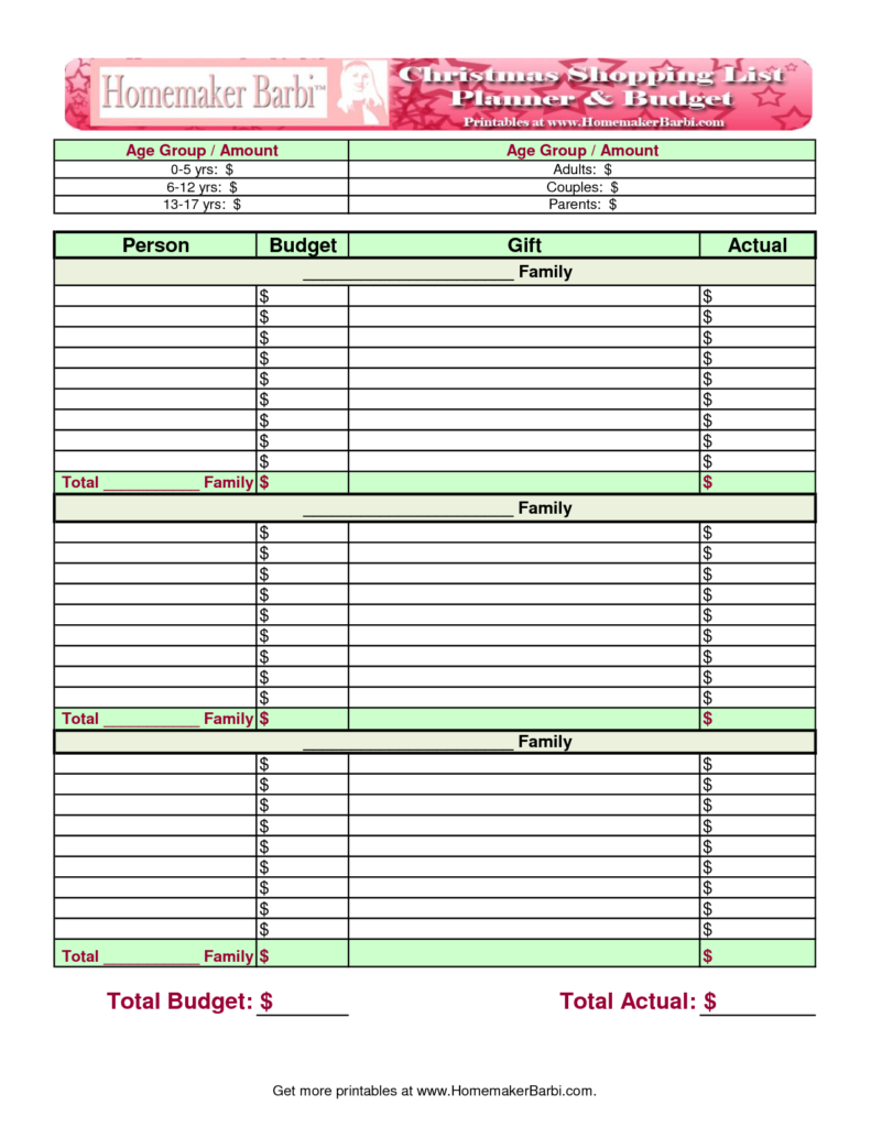 Free Family Monthly Budget Planner Template Db excel