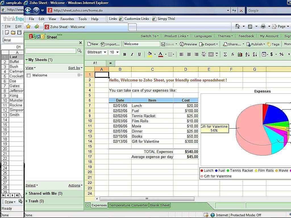 Free Spreadsheet Programs Db excel