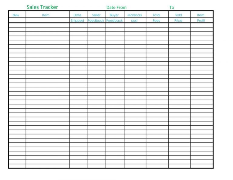 Sales Spreadsheet Templates — db-excel.com