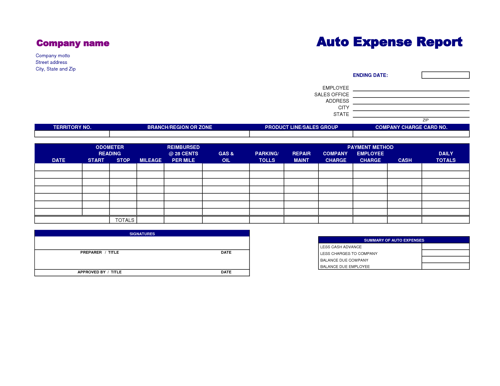 Monthly Expense Report Template 3 Db excel