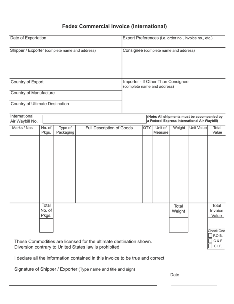 Fedex Invoice Payment — db-excel.com