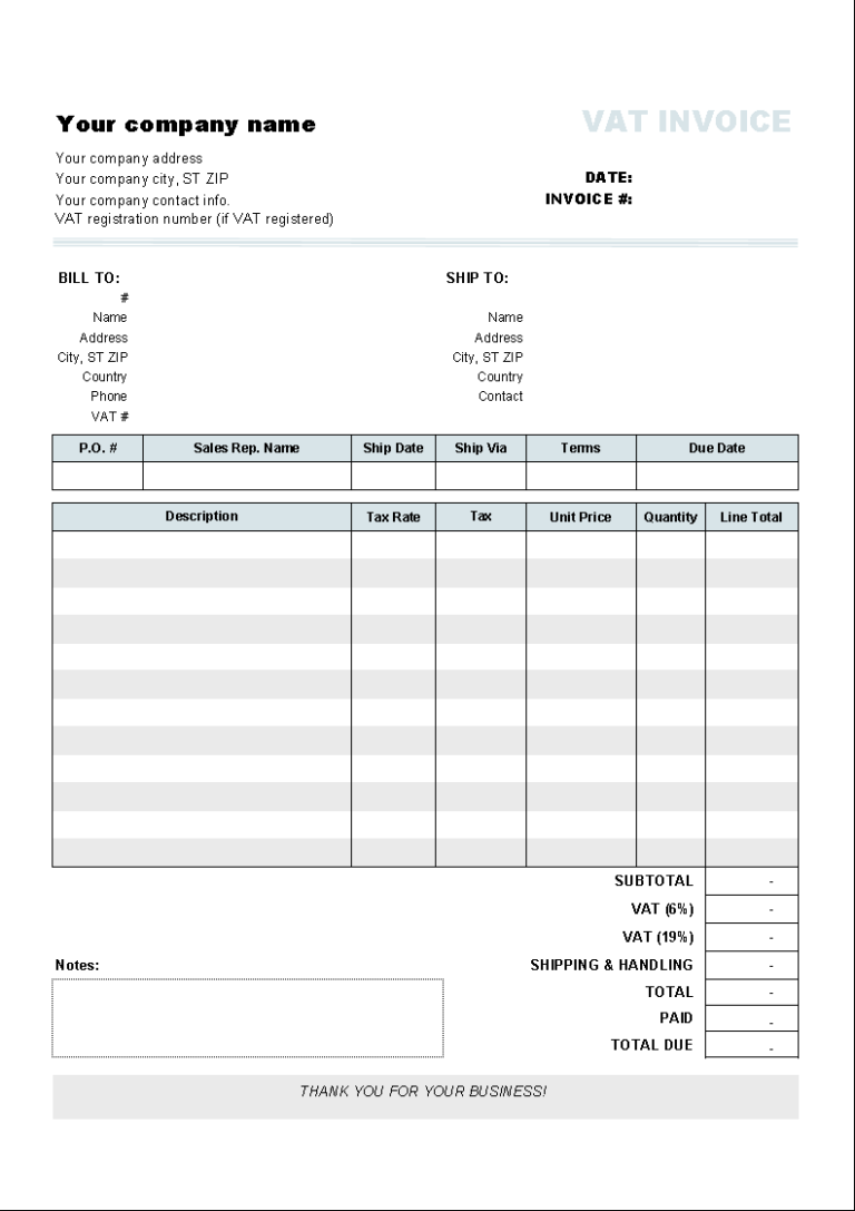 freight-invoice-sample — db-excel.com