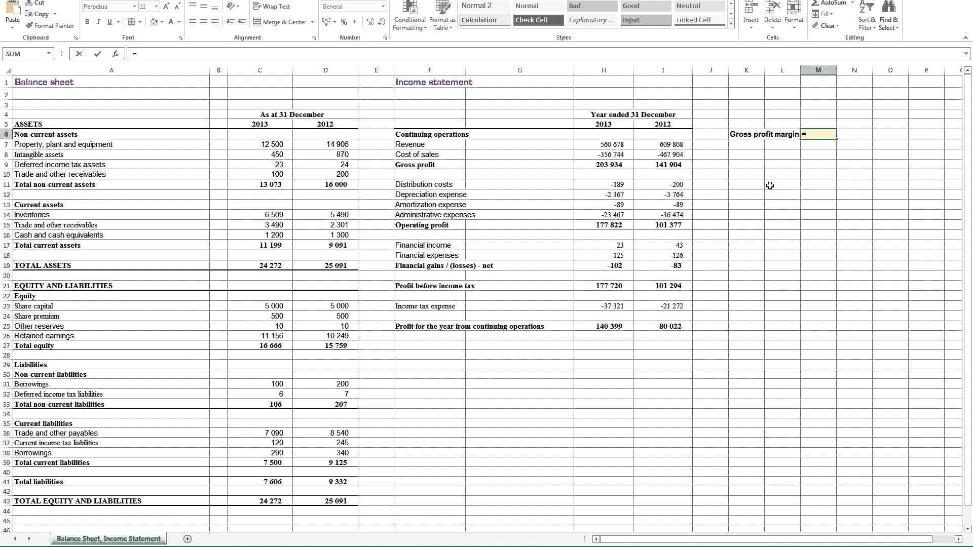 Profit and loss statement template for self employed Db excel