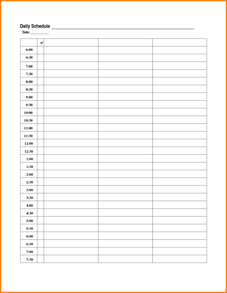 Time Schedule Excel Template — db-excel.com
