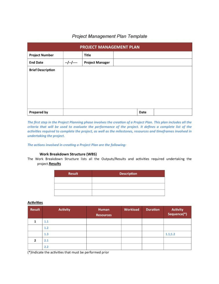 48 Professional Project Plan Templates [Excel, Word, Pdf] - Template ...