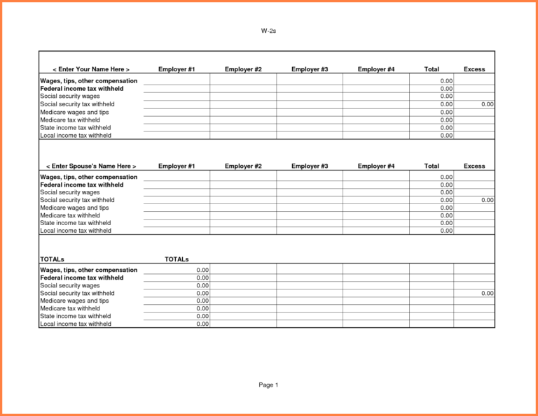 Income Tax Spreadsheet Templates — db-excel.com