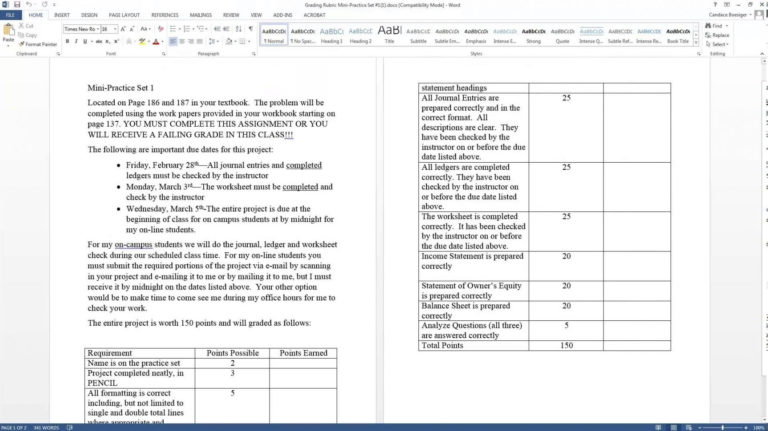 Accounting Worksheets Printable Free Accounting Practice Worksheet ...