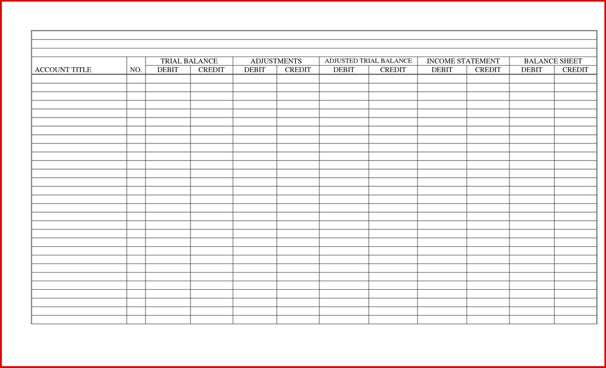 Blank Accounting Sheets Filename Down Town Ken More Throughout Blank 