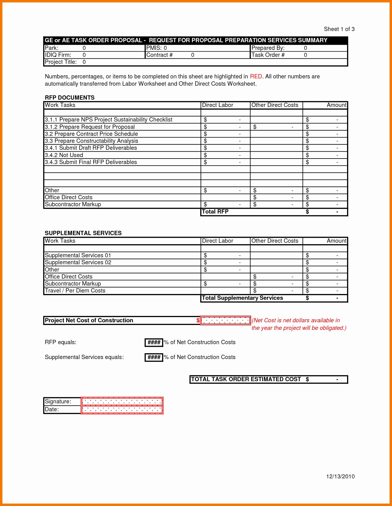 Construction Cost Analysis Template Beautiful Construction Cost With