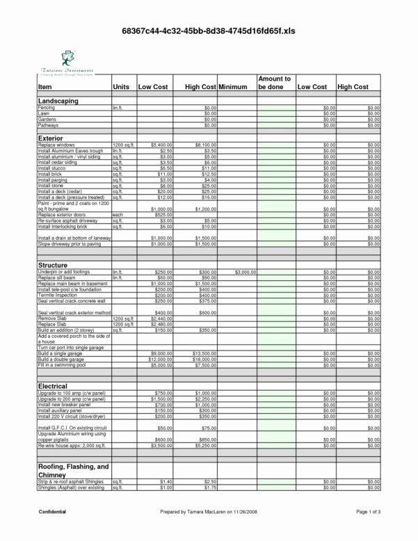 Earthwork Calculation Excel Sheet Best Of Construction Expenses for ...