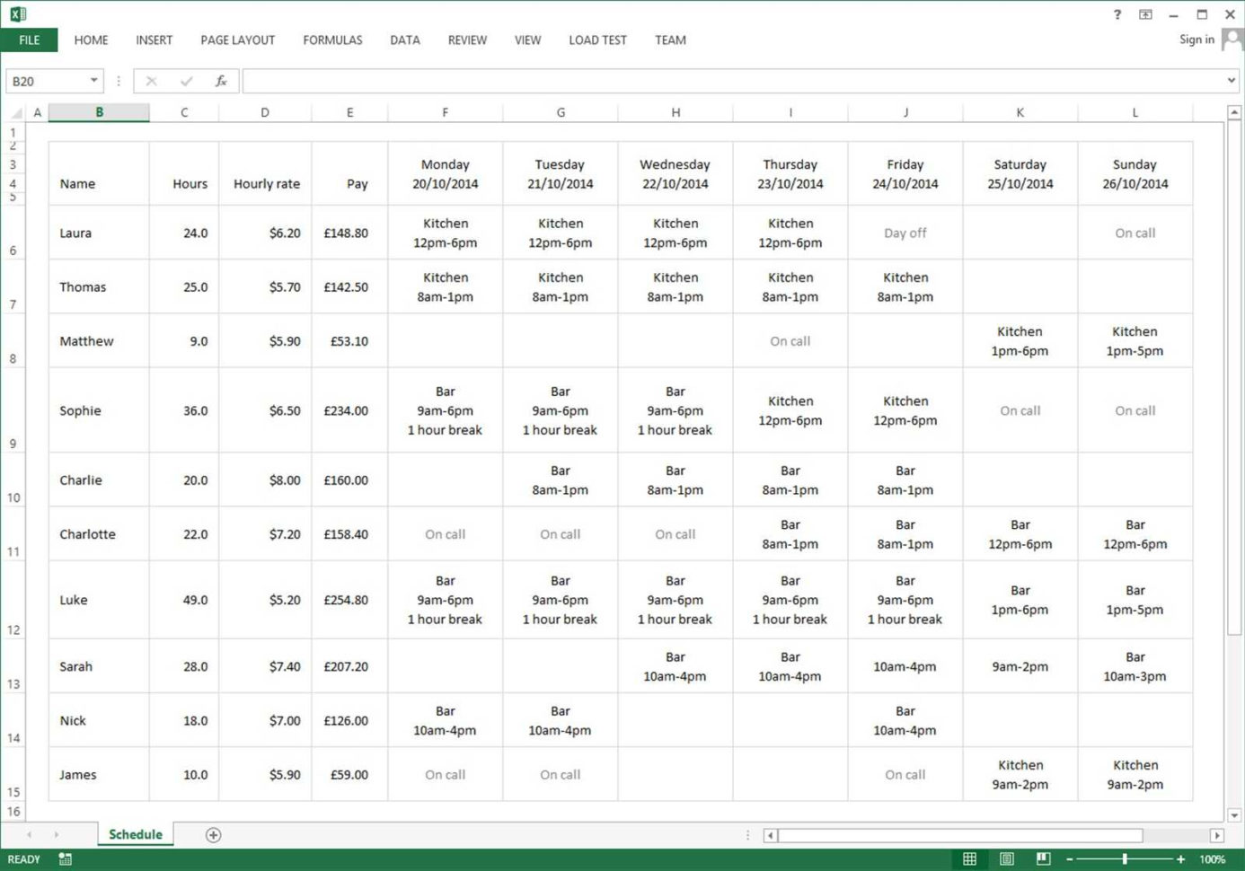 Employee Schedule Excel Spreadsheet | Sosfuer Spreadsheet with Employee ...