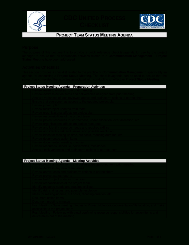 Free Project Team Meeting Agenda | Templates At Allbusinesstemplates ...