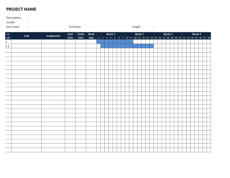 Gantt Chart Template For Word — db-excel.com