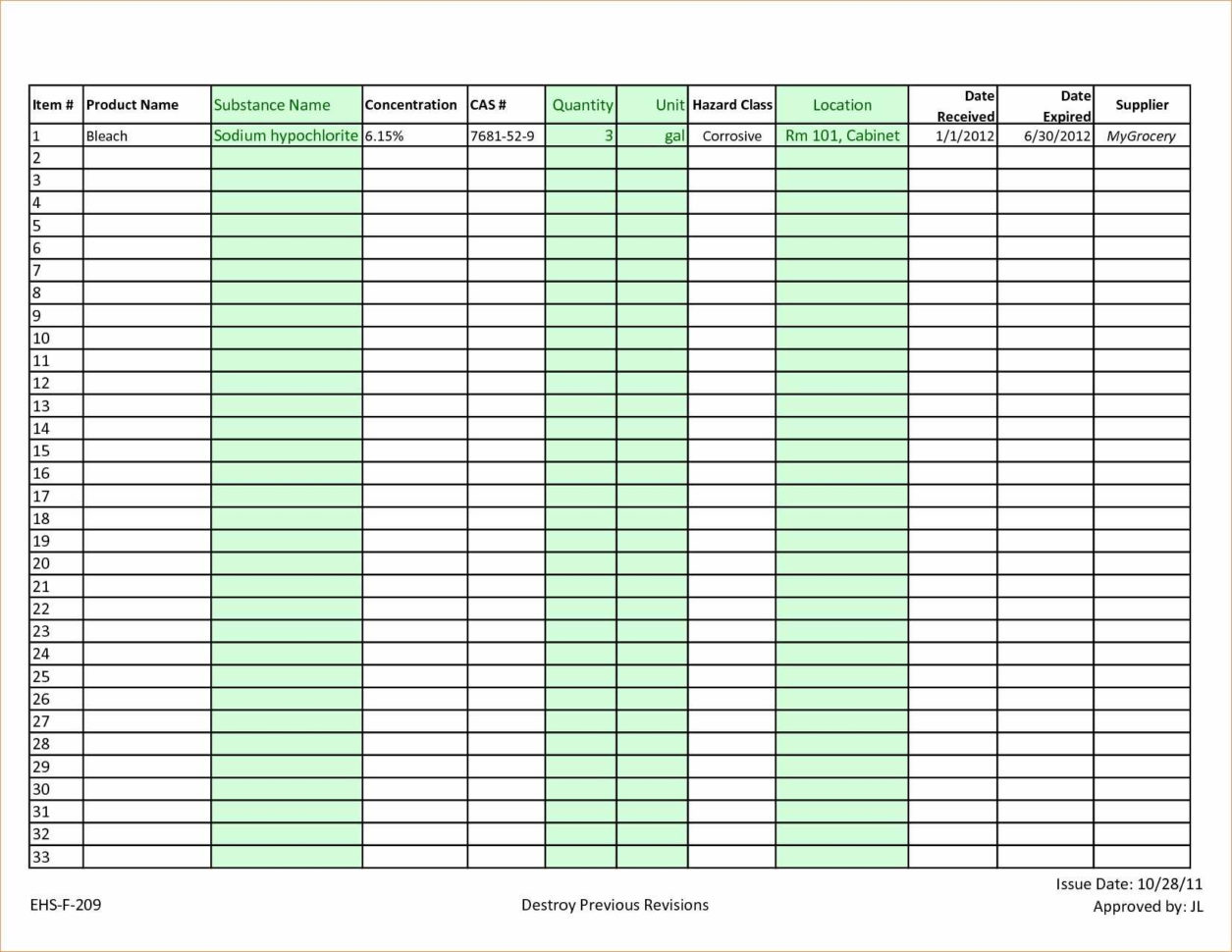 Nail Polish Inventory Spreadsheet - Twables.site intended for Sample ...