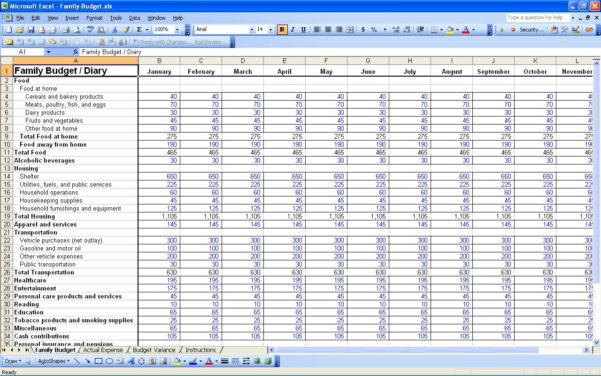 Home Expenses Spreadsheet Template — db-excel.com
