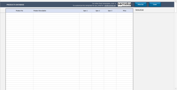 Price List Template In Excel | Free Download - Printable Spreadsheet to ...