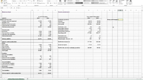 Profit Margin Spreadsheet Template — Db