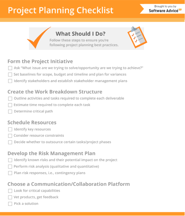 Project Planning Checklist: 5 Steps Every Pm Should Take In Project ...