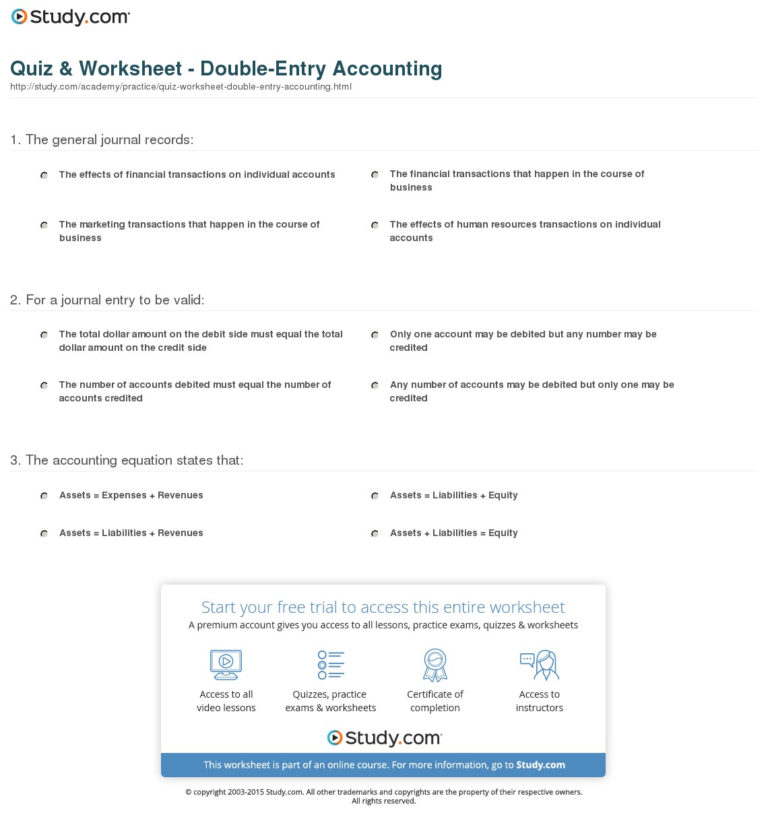 Examples Of Double Entry Bookkeeping — db-excel.com