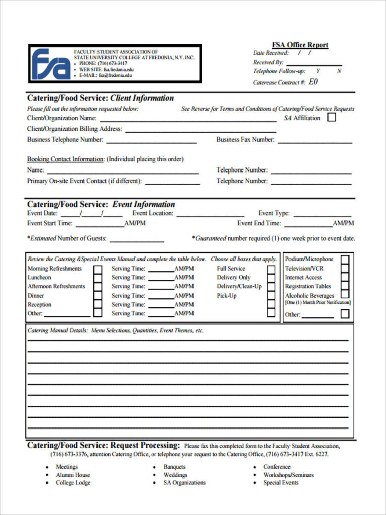 8+ Catering Invoice Form Sample - Free Sample, Example Format Download ...