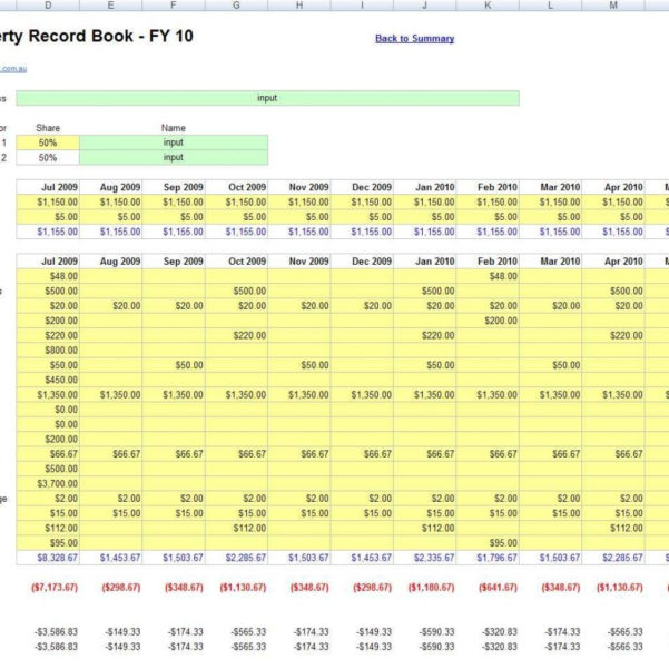 Rental Property Accounting Spreadsheet — db-excel.com