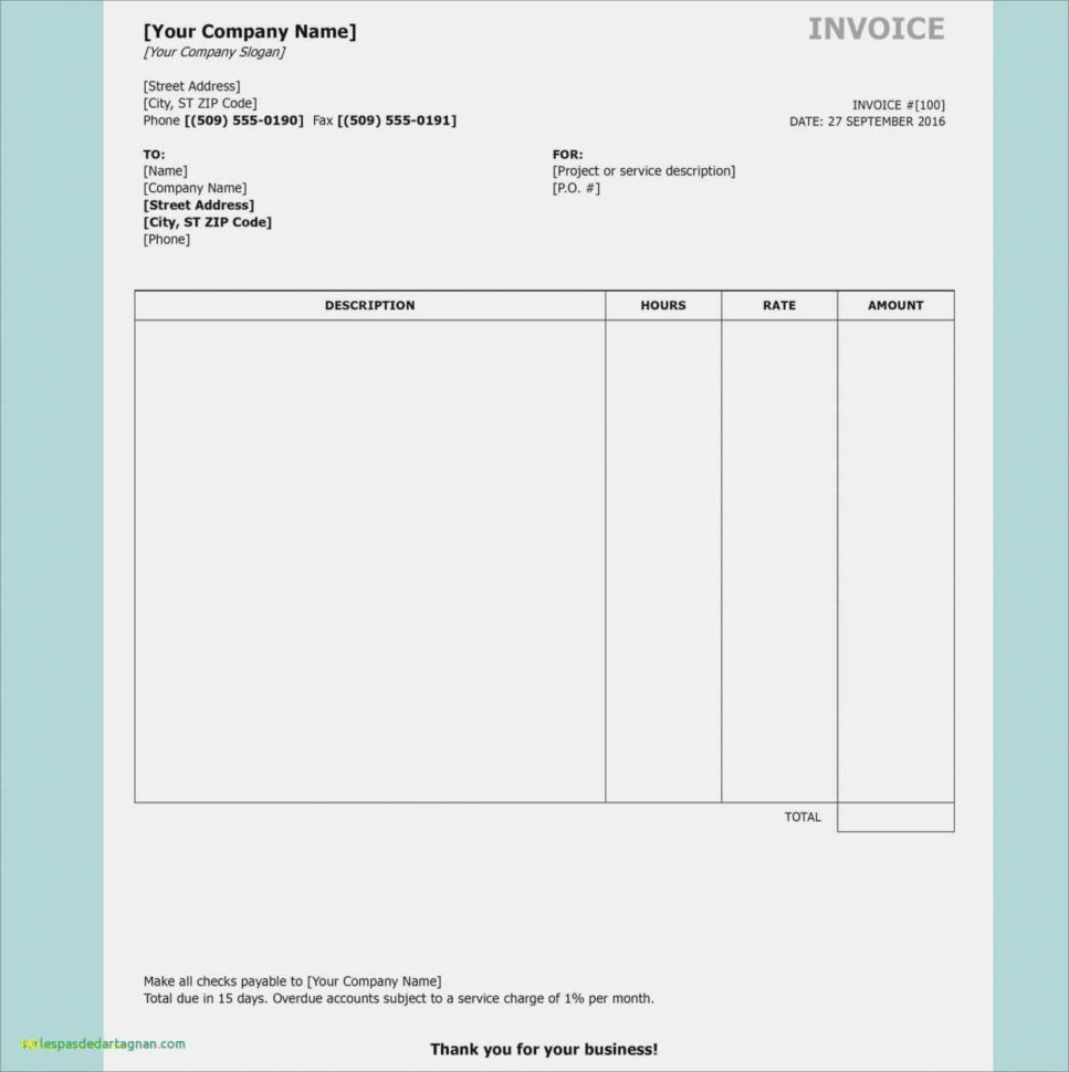 Bills Spreadsheet Template 13 Inspiration Microsoft Excel Invoice with ...